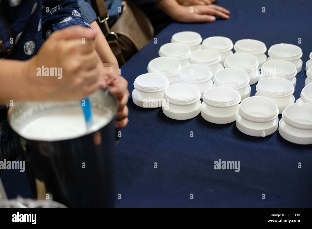 ingredient mixing for making cream. homemade beauty skincare cosmetic ...