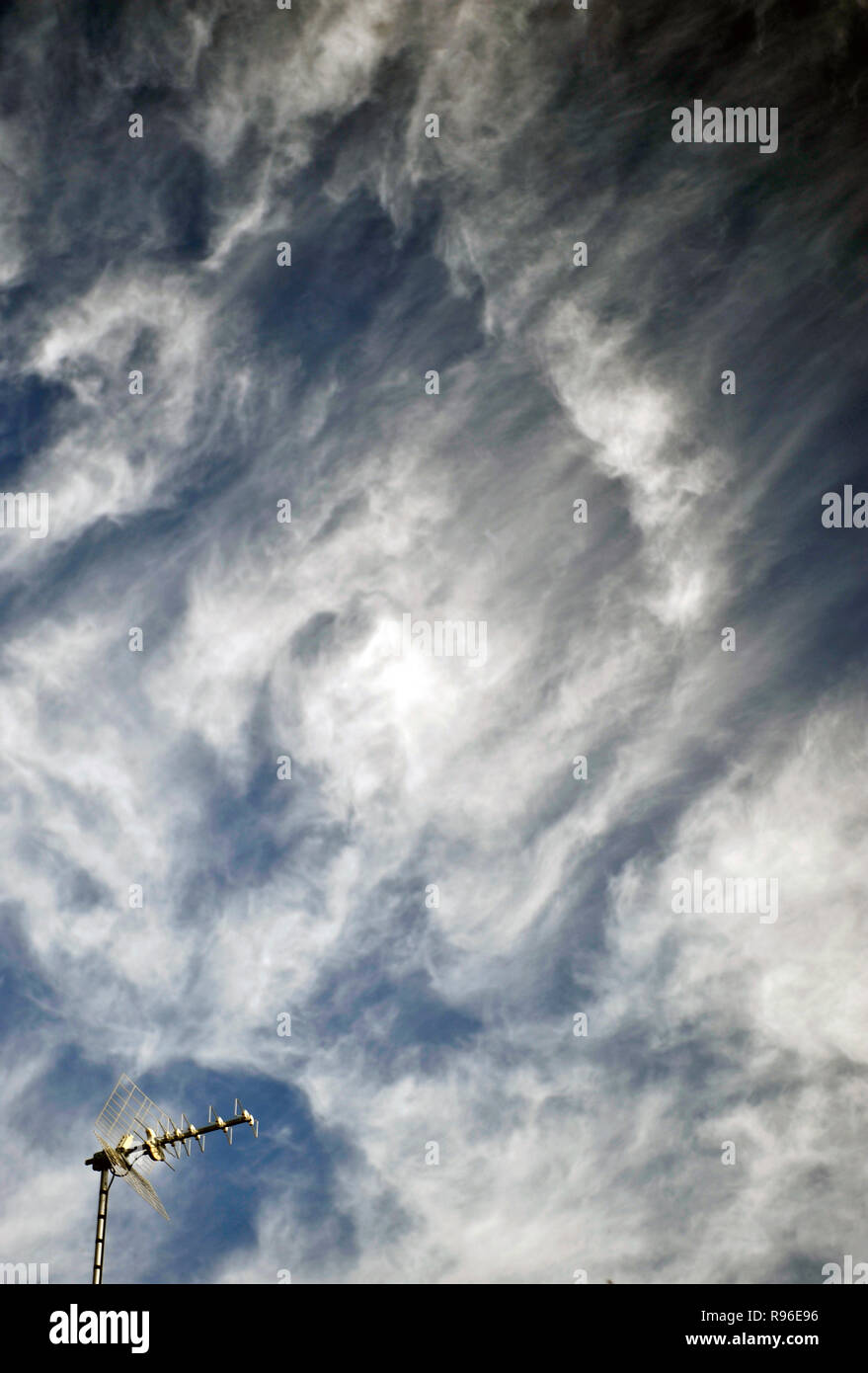 strong sky with tv aerial Stock Photo - Alamy
