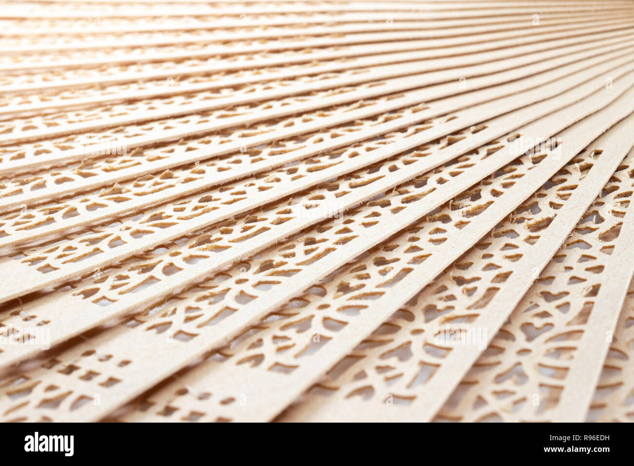 Wooden fan ornament hi-res stock photography and images - Alamy