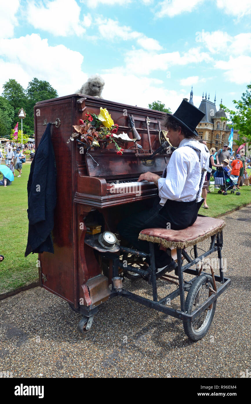 Rimski's piano bicycle at the Waddesdon Feast Weekend, Waddesdon Manor ...