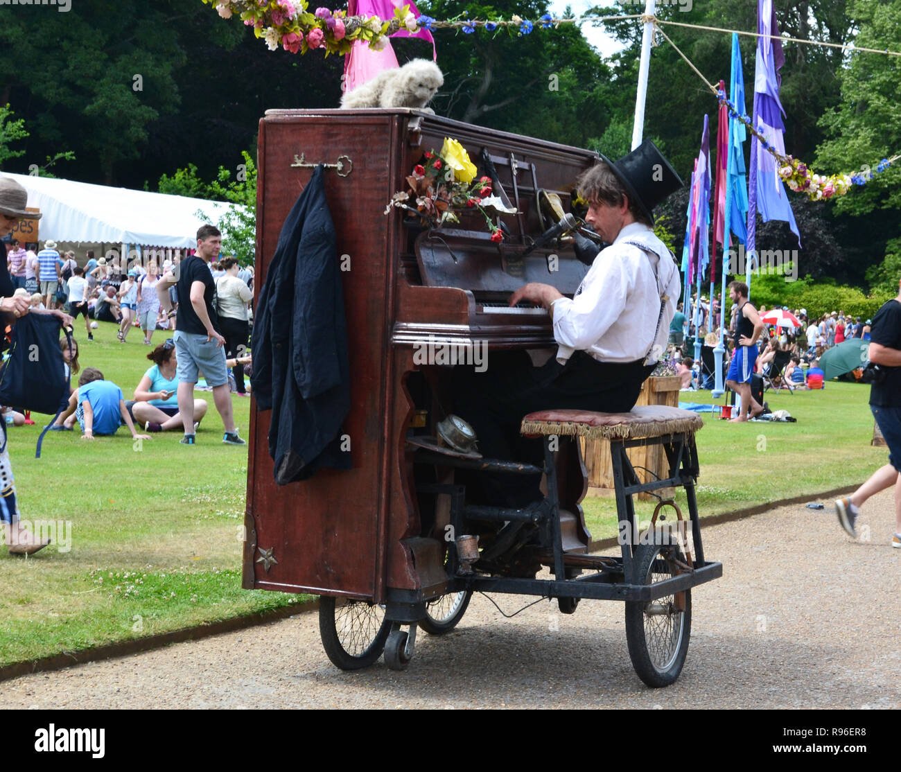 Rimski's piano bicycle at the Waddesdon Feast Weekend, Waddesdon Manor ...