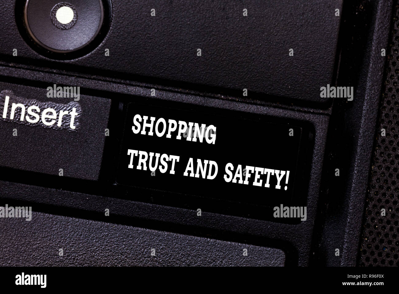 Text sign showing Shopping Trust And Safety. Conceptual photo Security ...