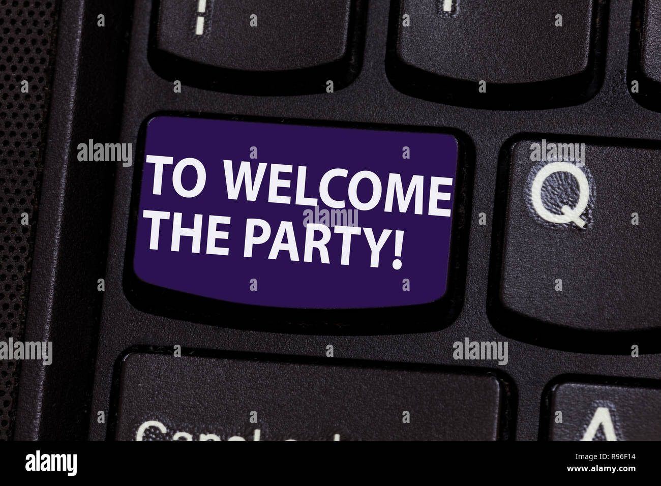 Word writing text Welcome To The Party. Business concept for Greeting ...