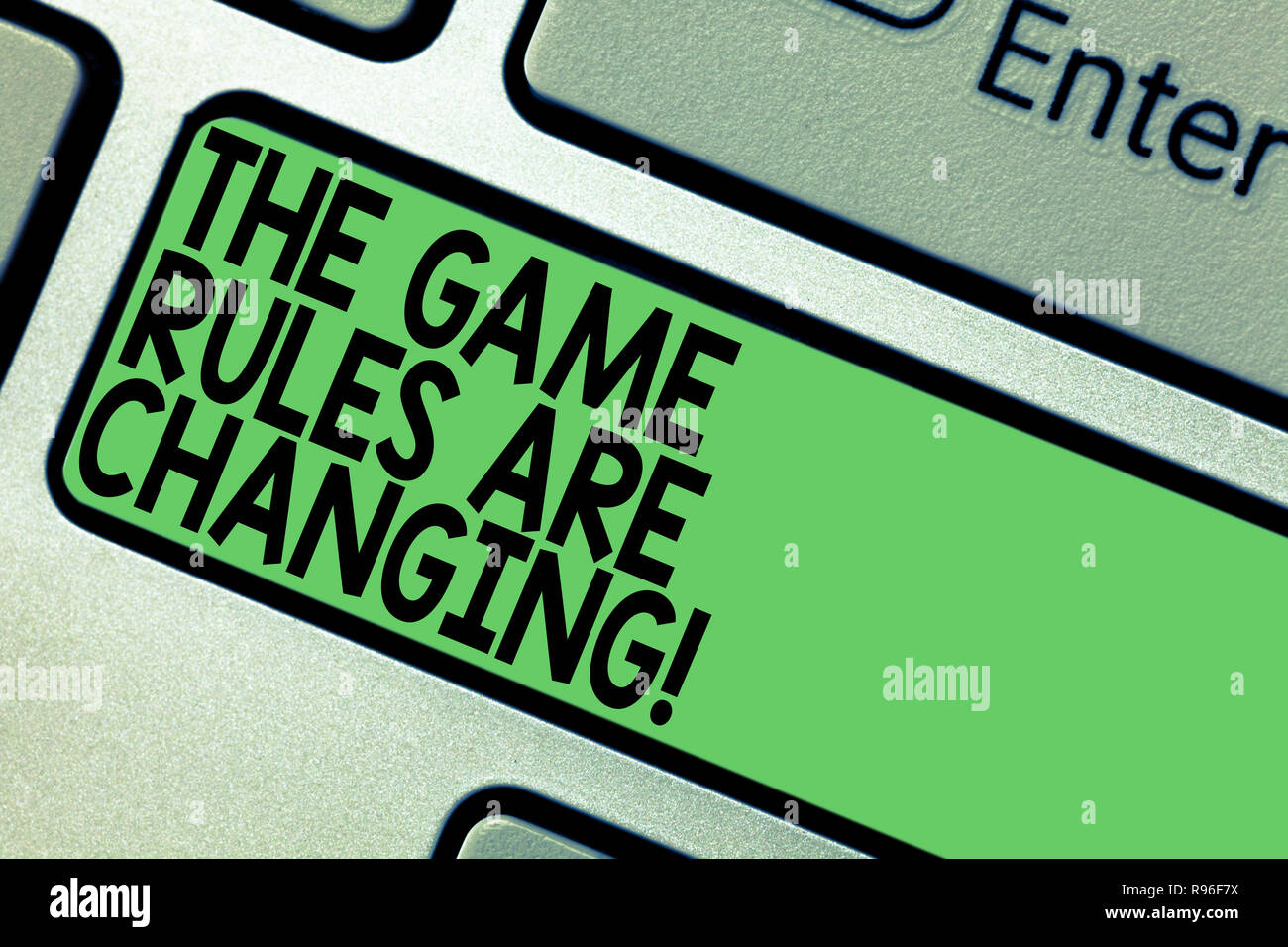 Text sign showing The Game Rules Are Changing. Conceptual photo Changes ...