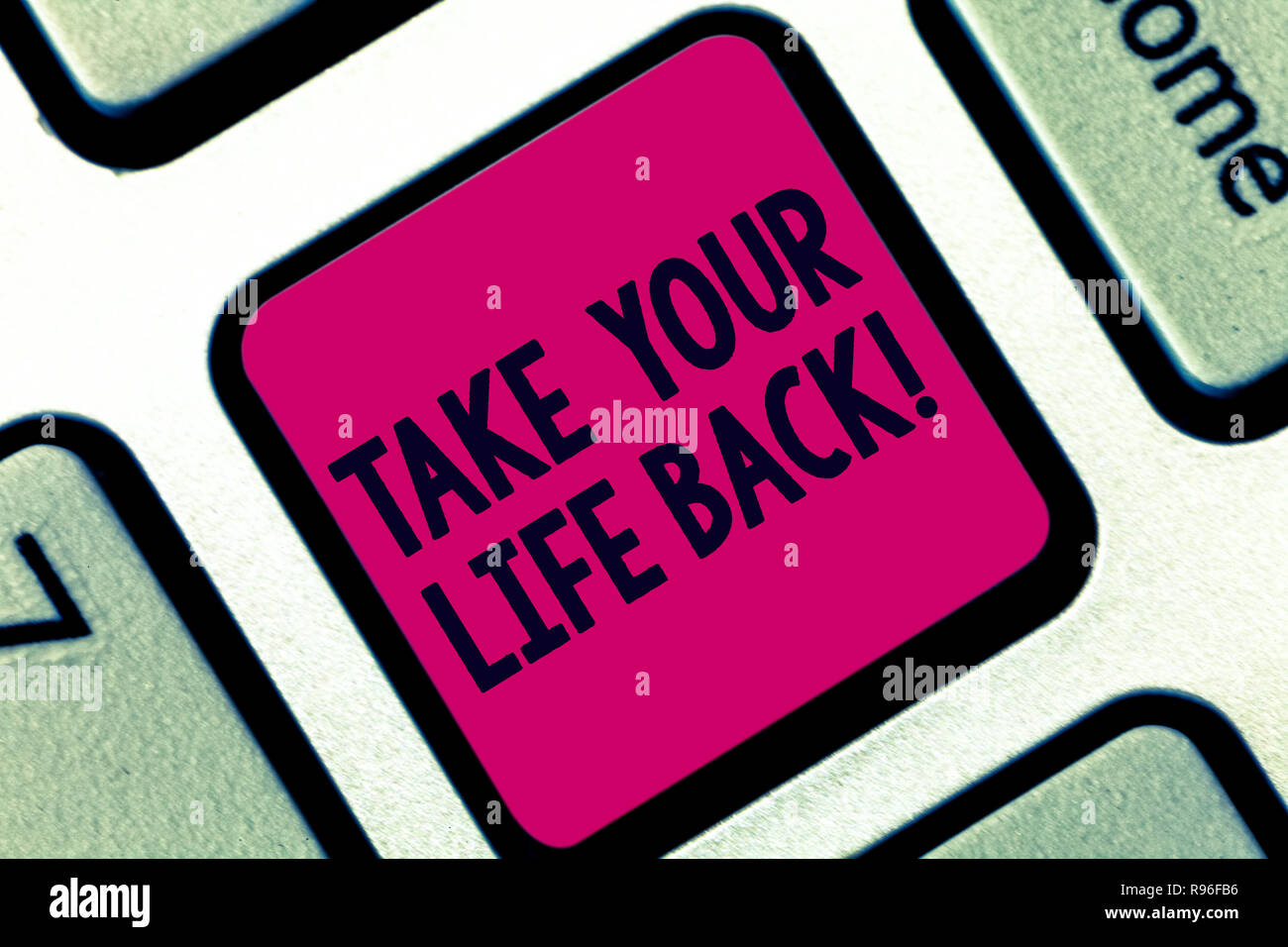Handwriting text Take Your Life Back. Concept meaning Have a balanced ...