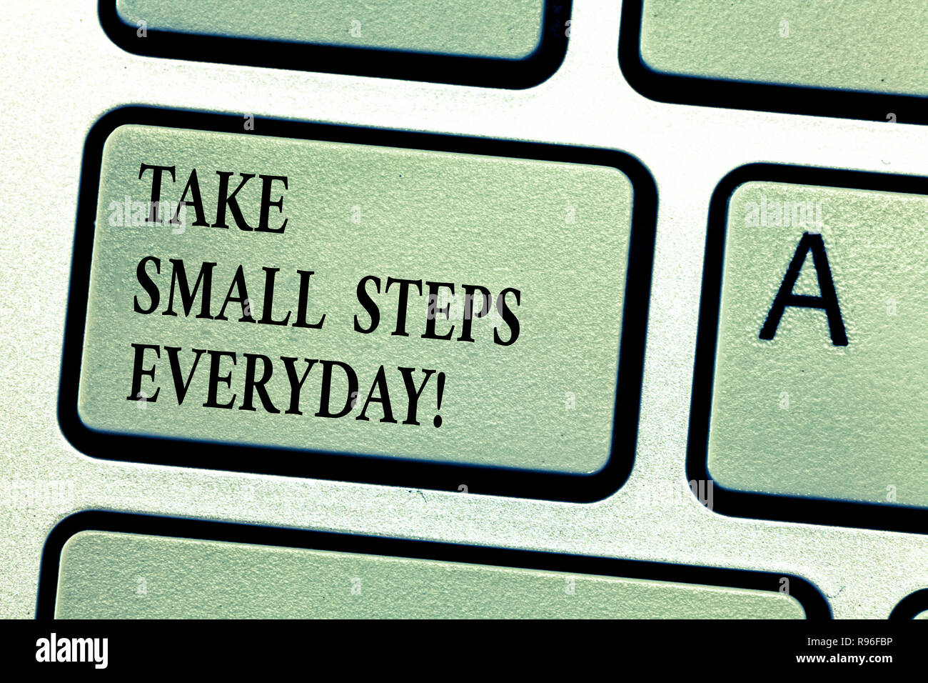 Handwriting text Take Small Steps Everyday. Concept meaning Step by ...