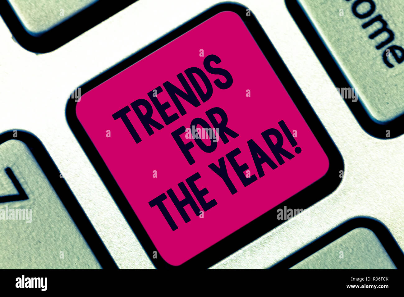 Handwriting text Trends For The Year. Concept meaning Modern trendy ...