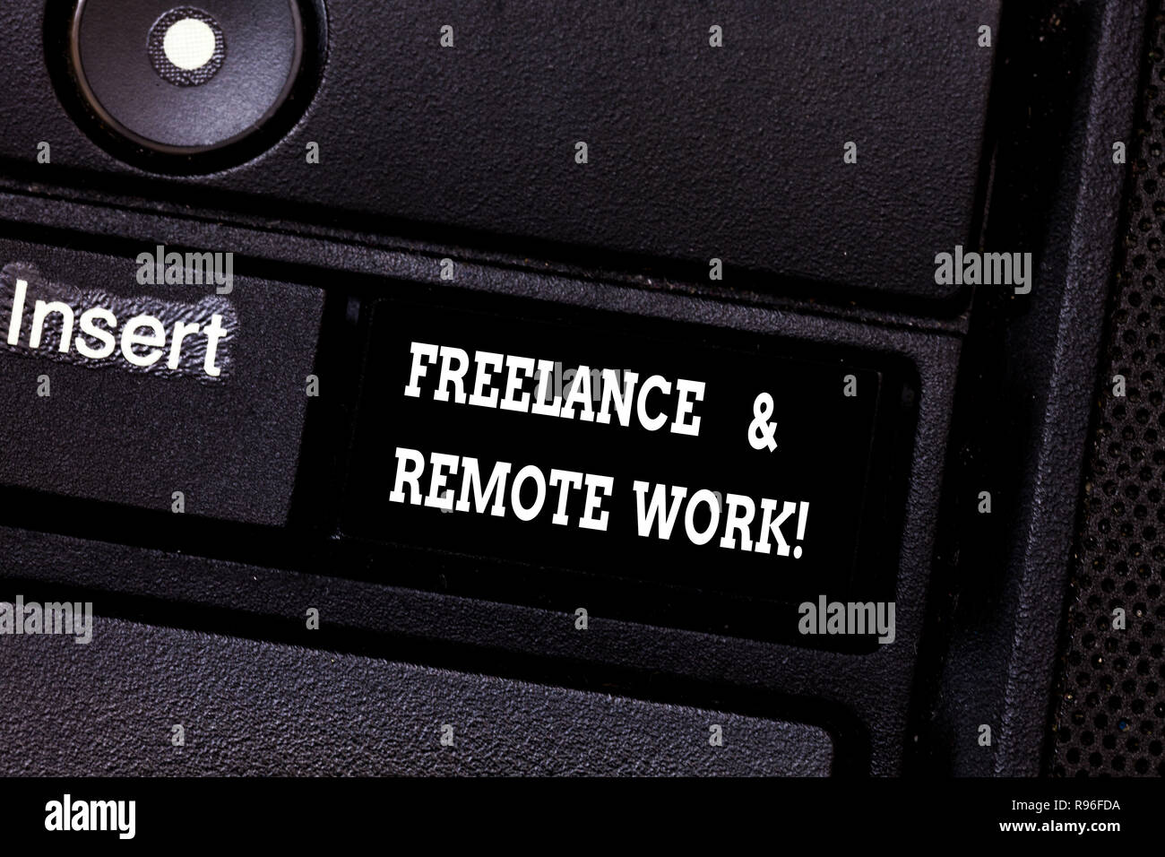 Text sign showing Freelance And Remote Work. Conceptual photo ...