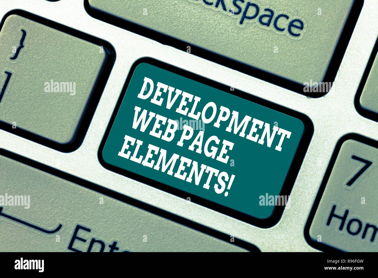 Writing note showing Development Web Page Elements. Business photo ...