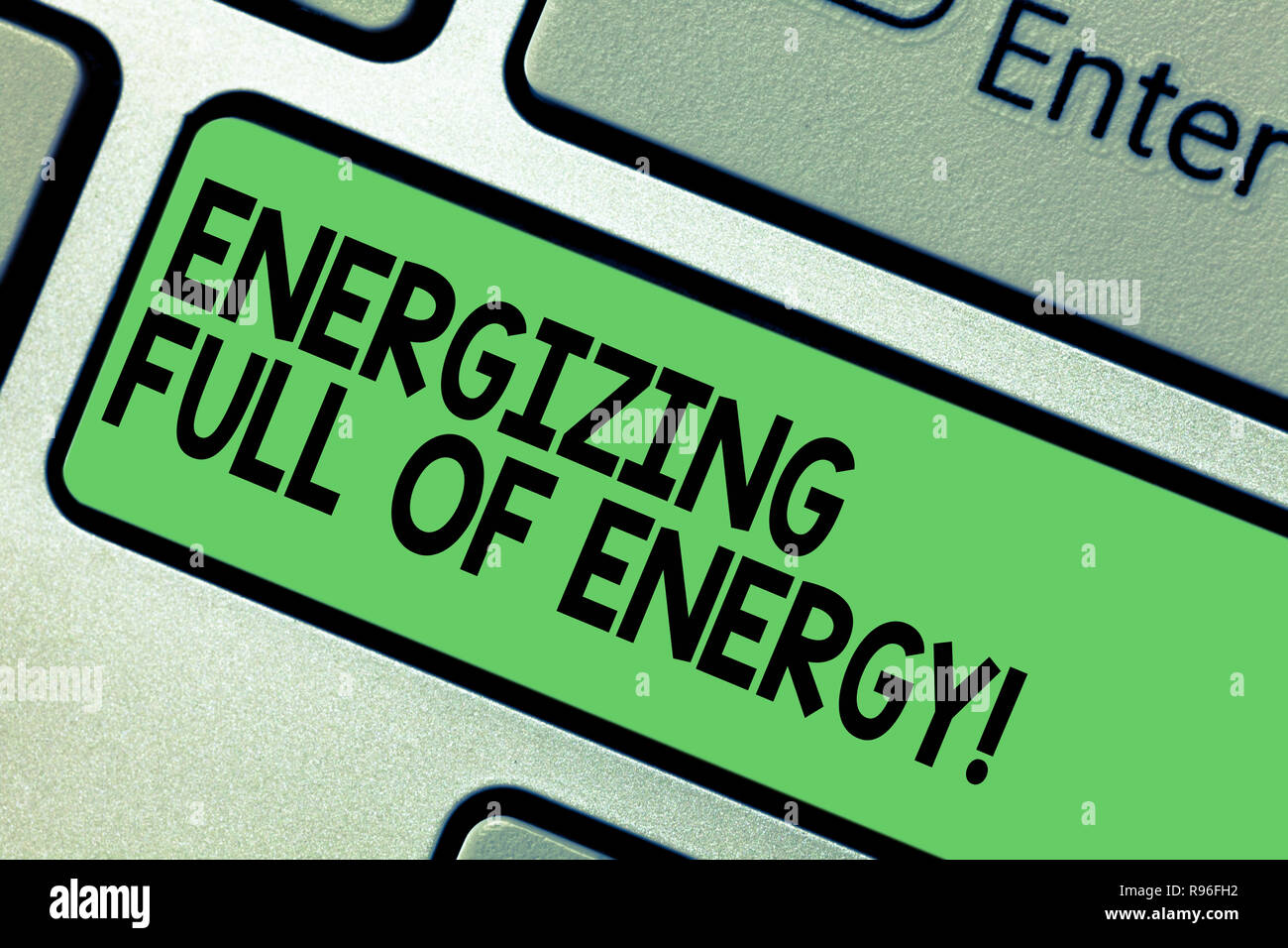 Text sign showing Energizing Full Of Energy. Conceptual photo Focused ...