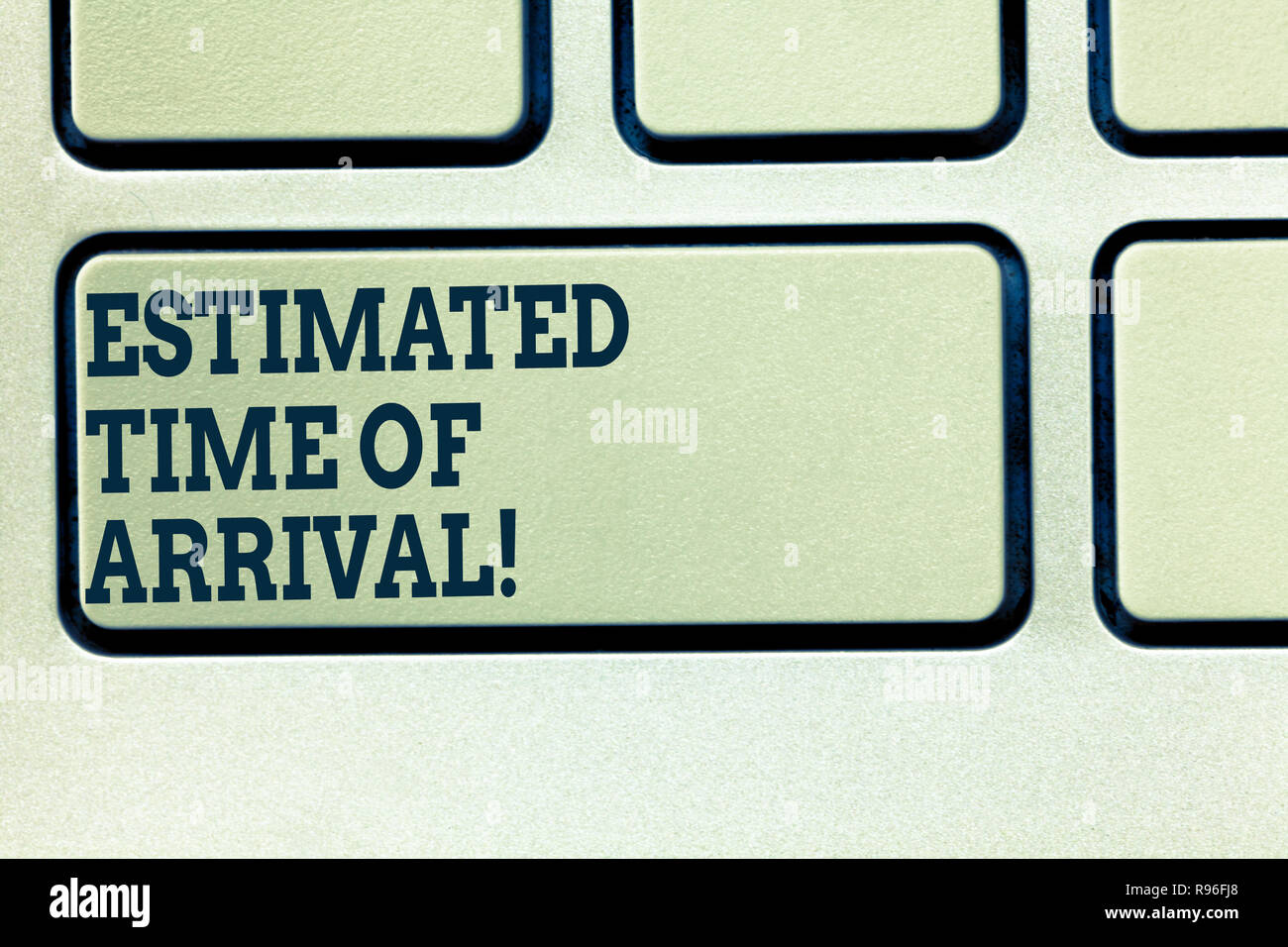 Handwriting text writing Estimated Time Of Arrival. Concept meaning ...