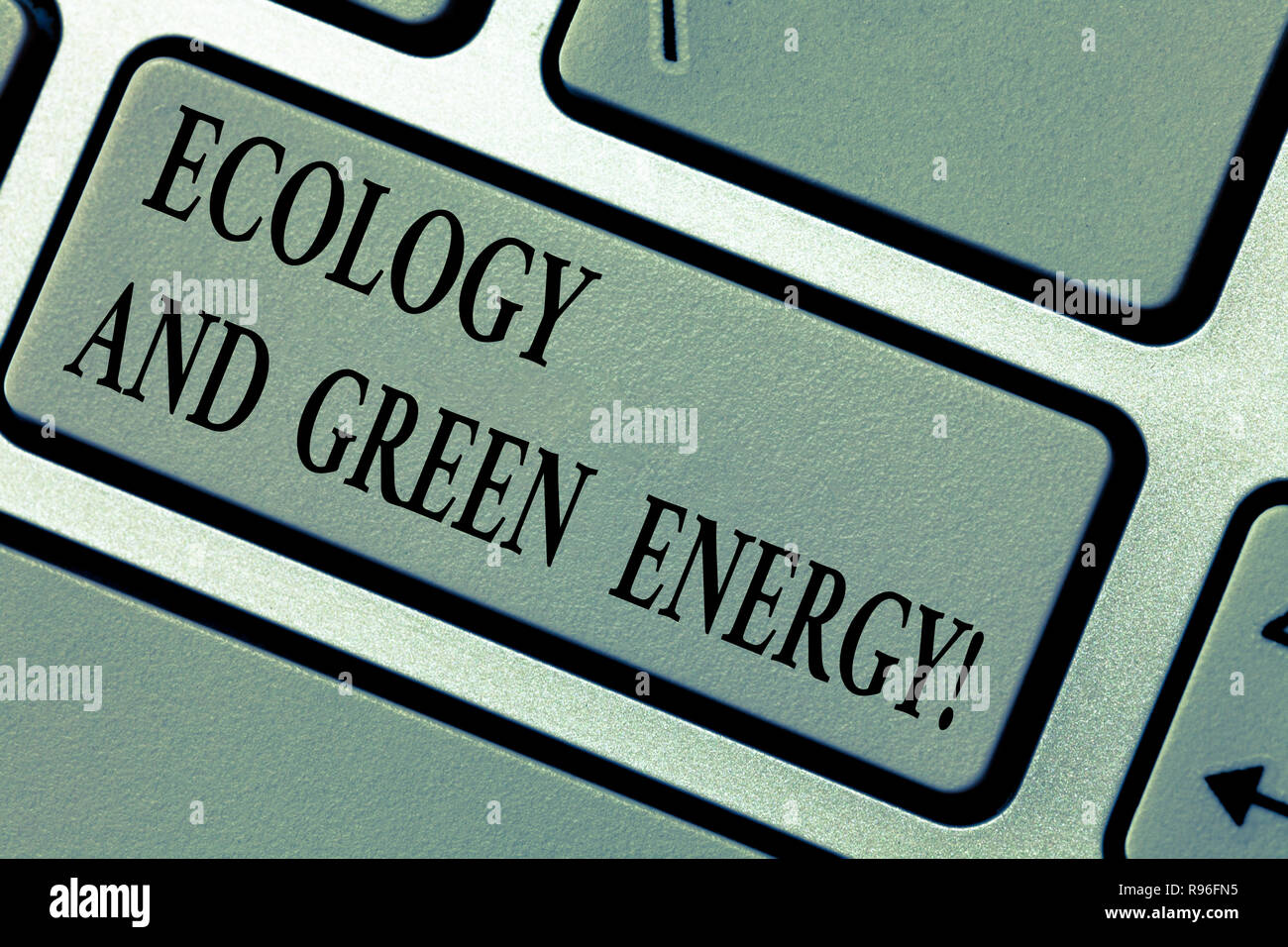 Writing note showing Ecology And Green Energy. Business photo ...
