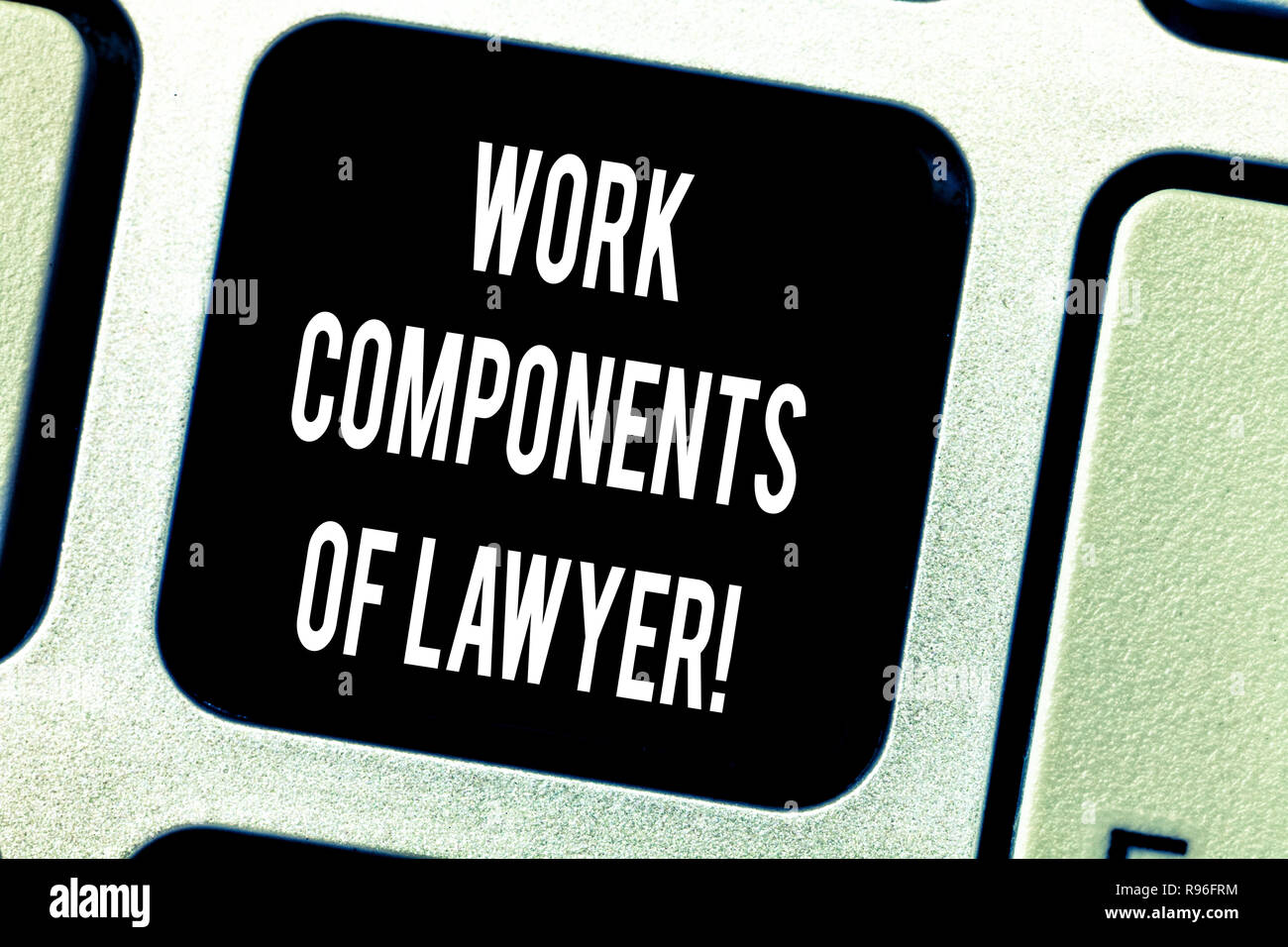 Writing note showing Work Components Of Lawyer. Business photo ...