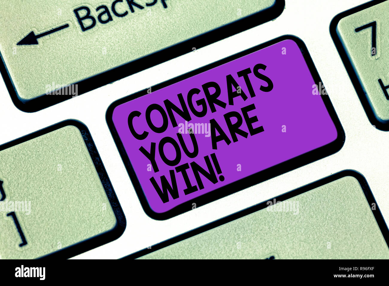 Text sign showing Congrats You Are Win. Conceptual photo ...