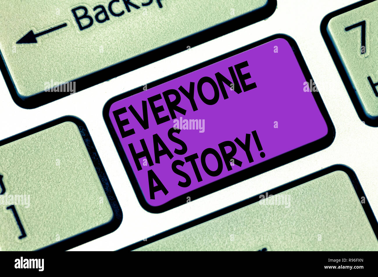 Text sign showing Everyone Has A Story. Conceptual photo Background ...