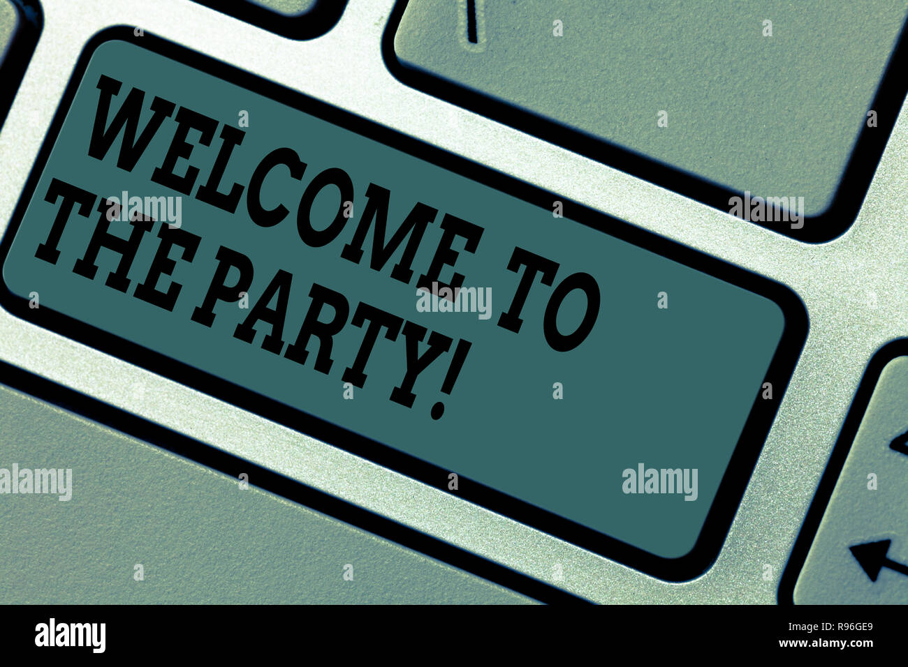 Text sign showing Welcome To The Party. Conceptual photo Greeting ...