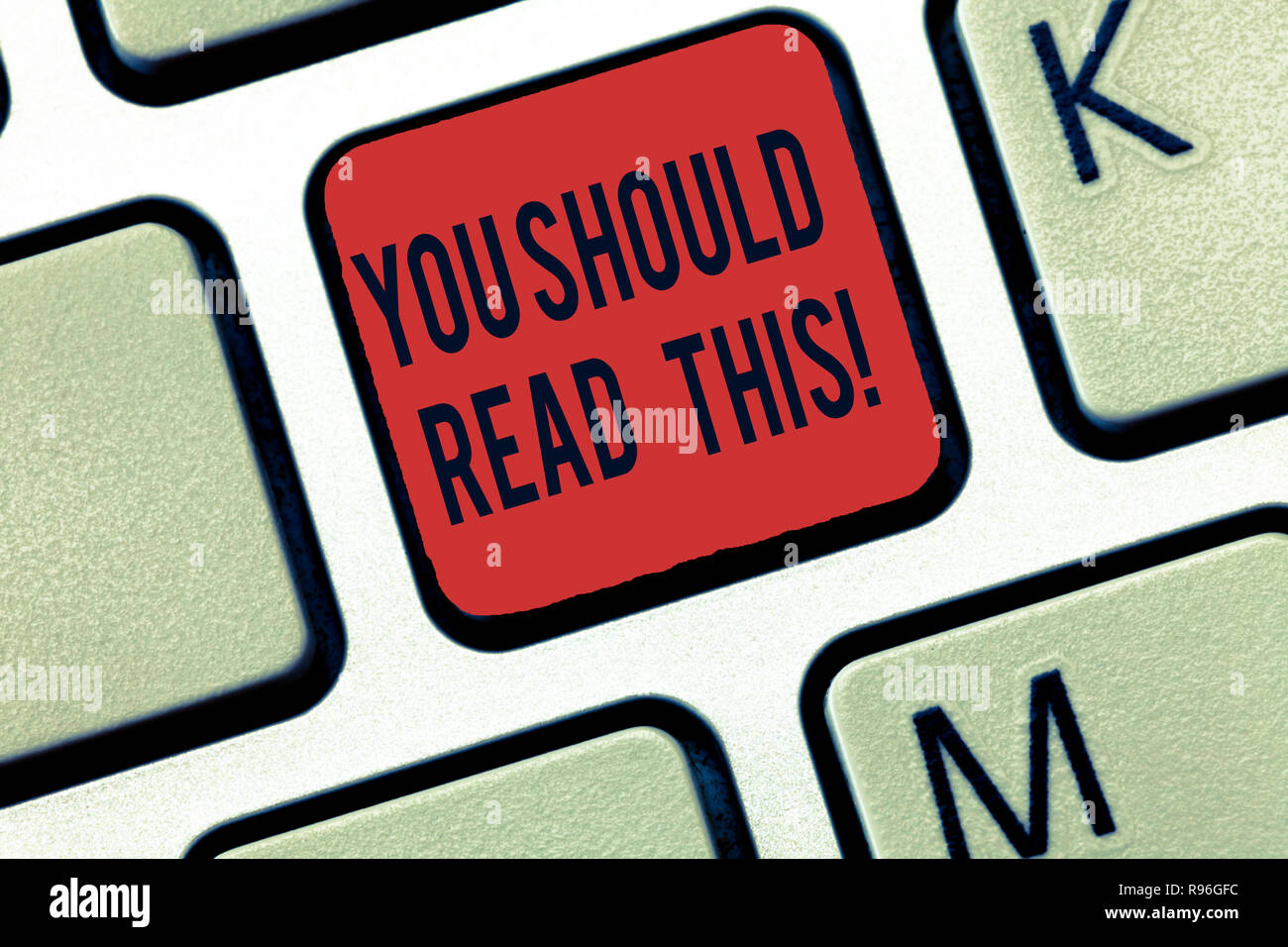 Word writing text You Should Read This. Business concept for ...