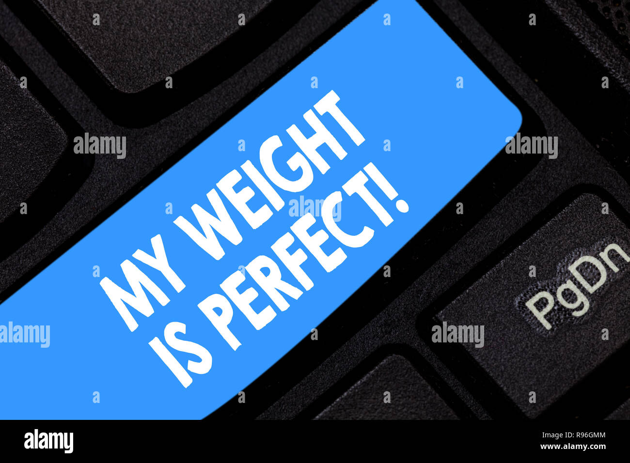 Word writing text My Weight Is Perfect. Business concept for Being in ...