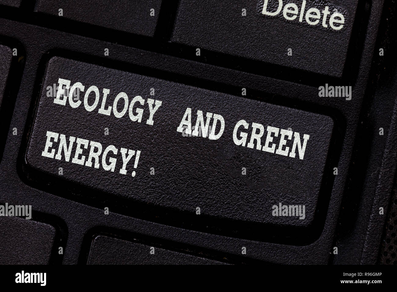 Writing note showing Ecology And Green Energy. Business photo ...