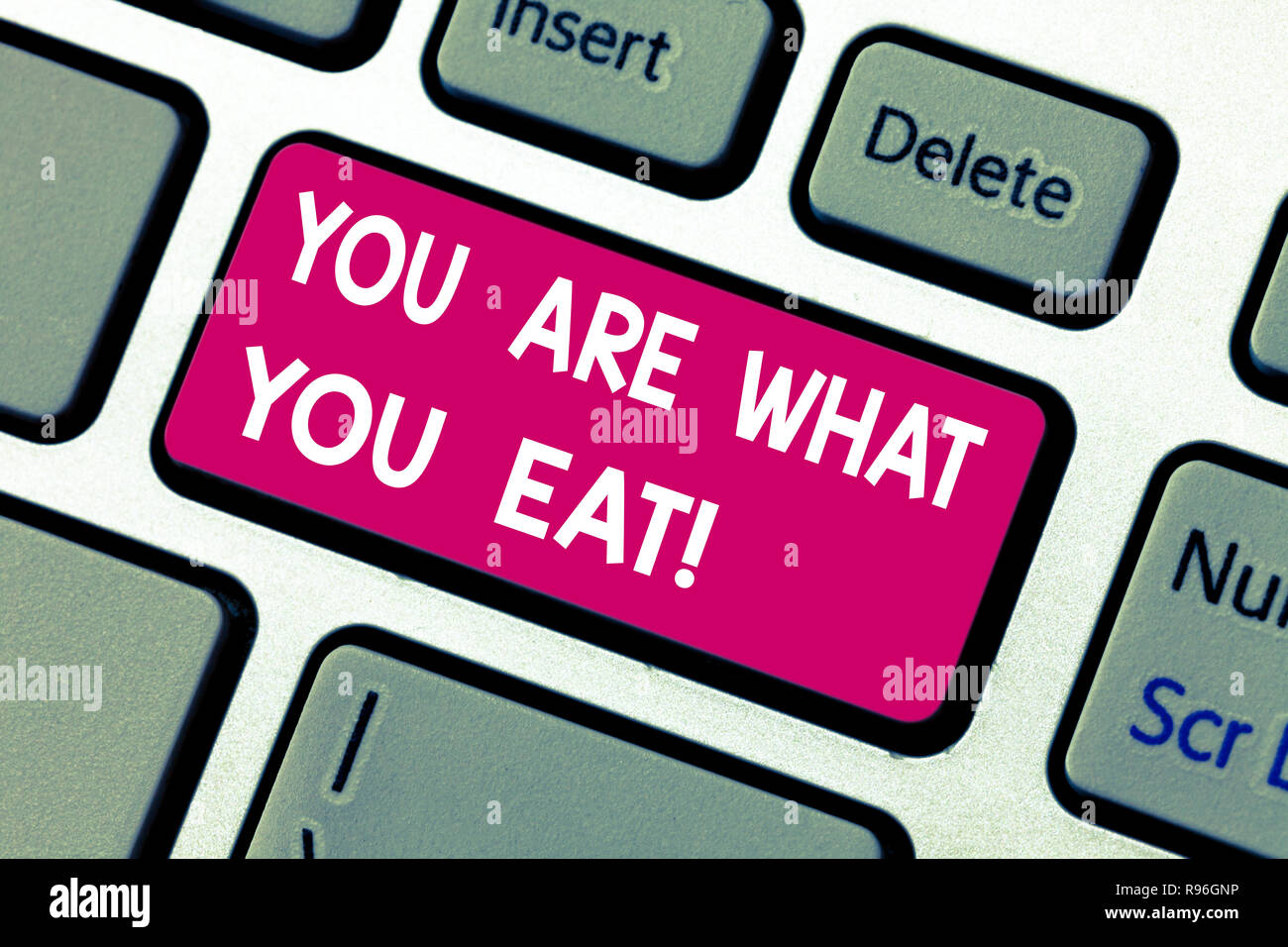 Text sign showing You Are What You Eat. Conceptual photo Have a healthy ...