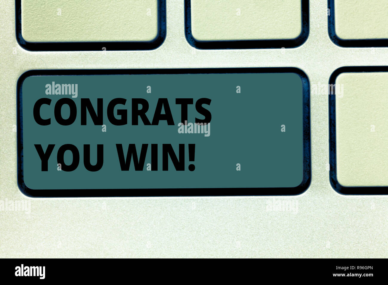 Word writing text Congrats You Win. Business concept for ...