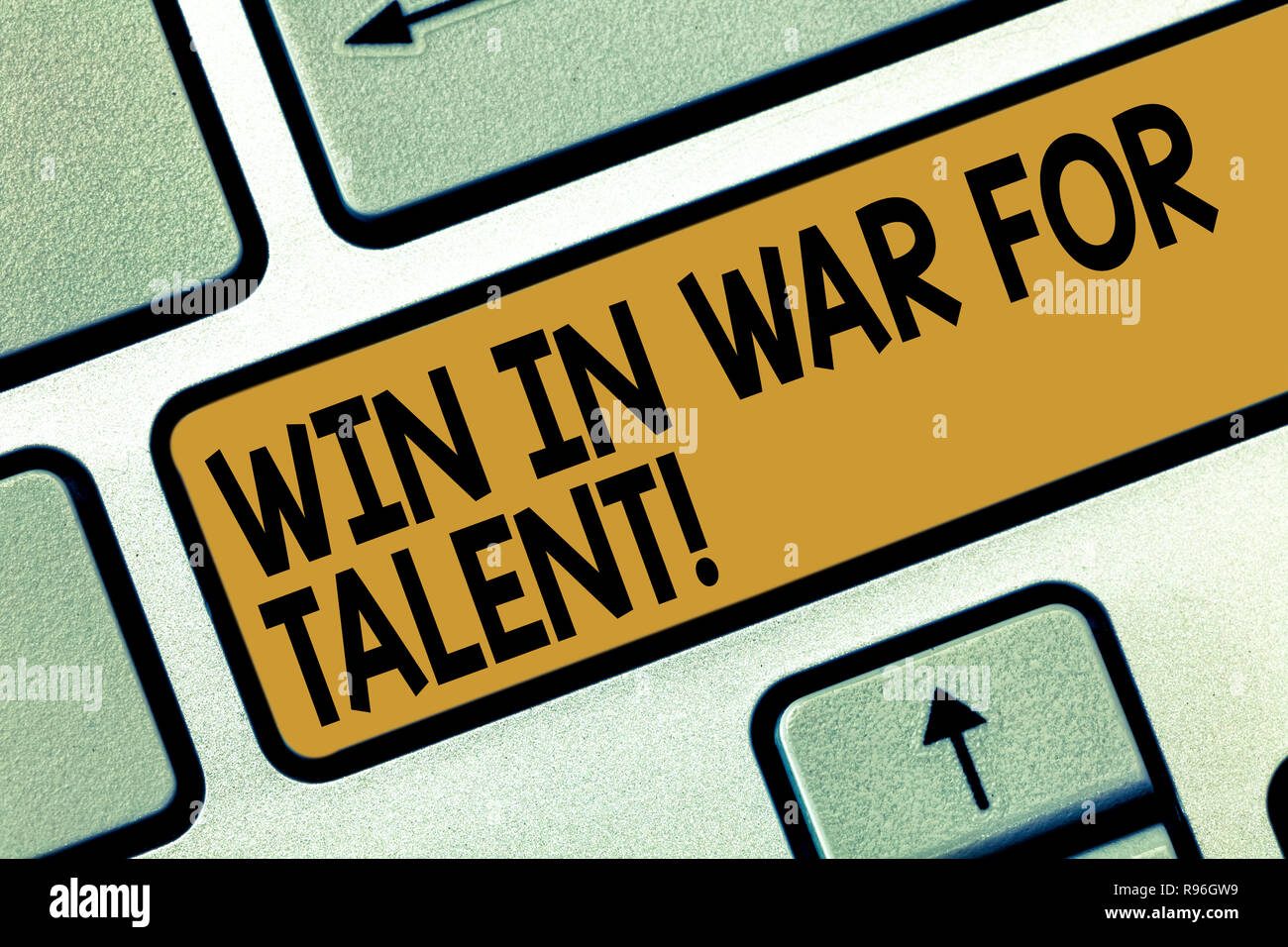 Handwriting text writing Win In War For Talent. Concept meaning Fight ...