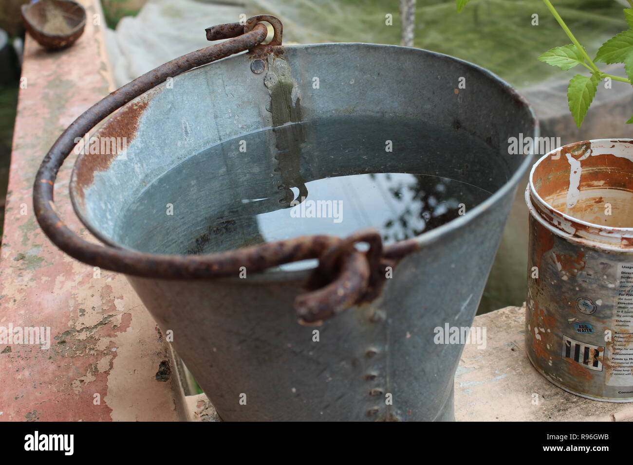bucket with water Stock Photo - Alamy