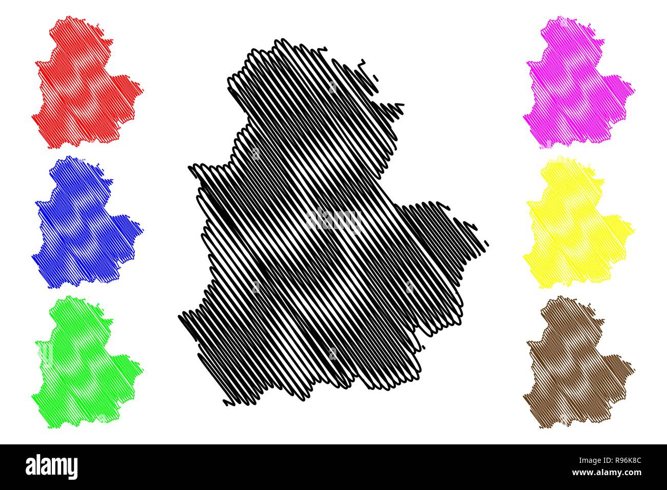 Corum (Provinces of the Republic of Turkey) map vector illustration ...