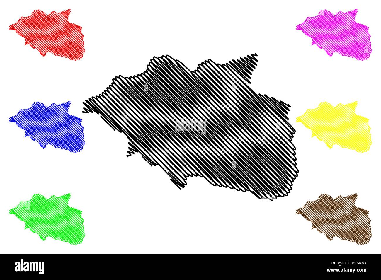 Cankiri (Provinces of the Republic of Turkey) map vector illustration ...