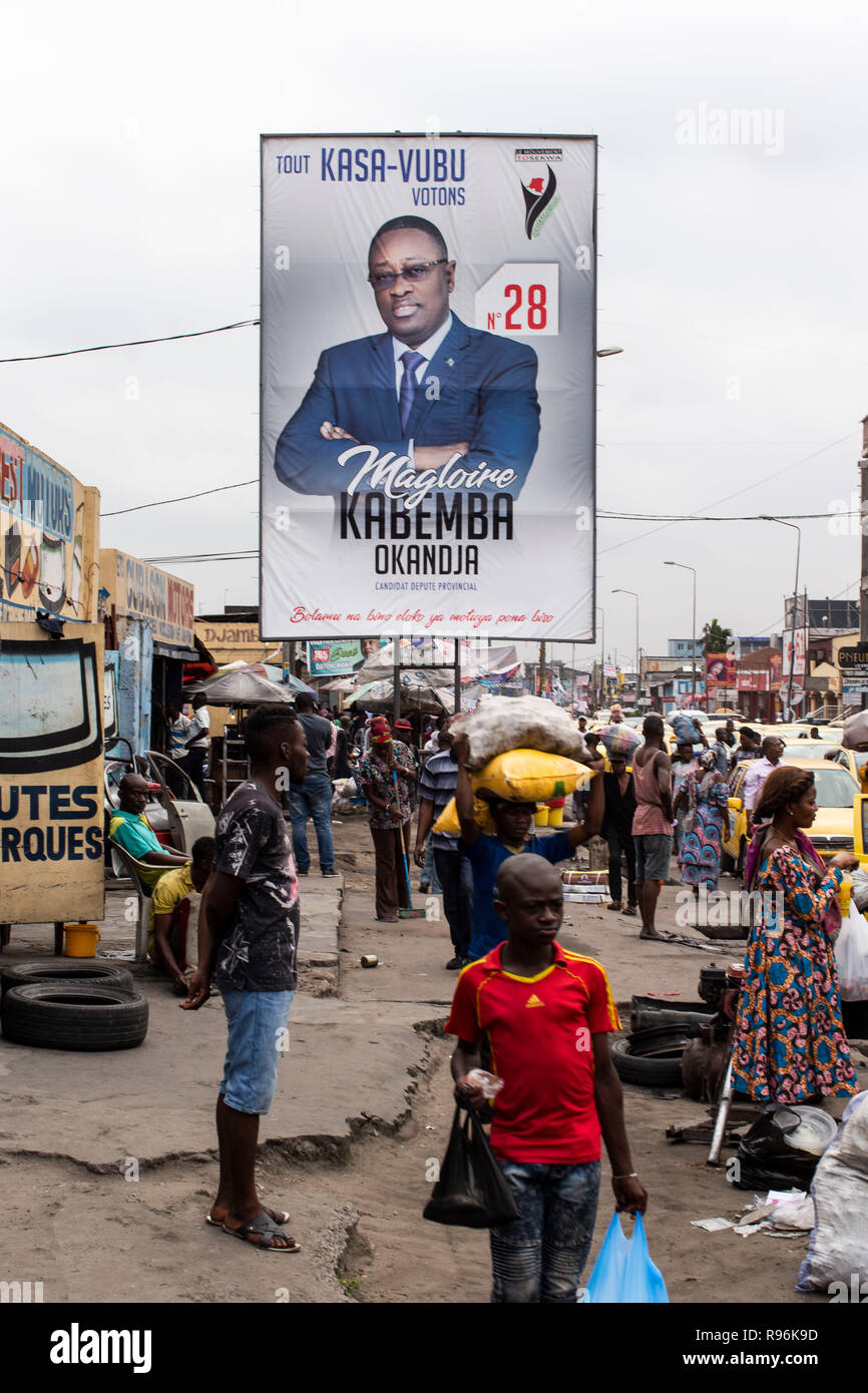 Kinshasa, Democratic Republic of the Congo. 19th Dec, 2018. Campaign ...