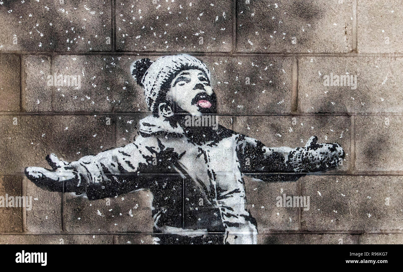 Port Talbot, Wales, UK. 19th December, 2018. New graffiti in Port ...