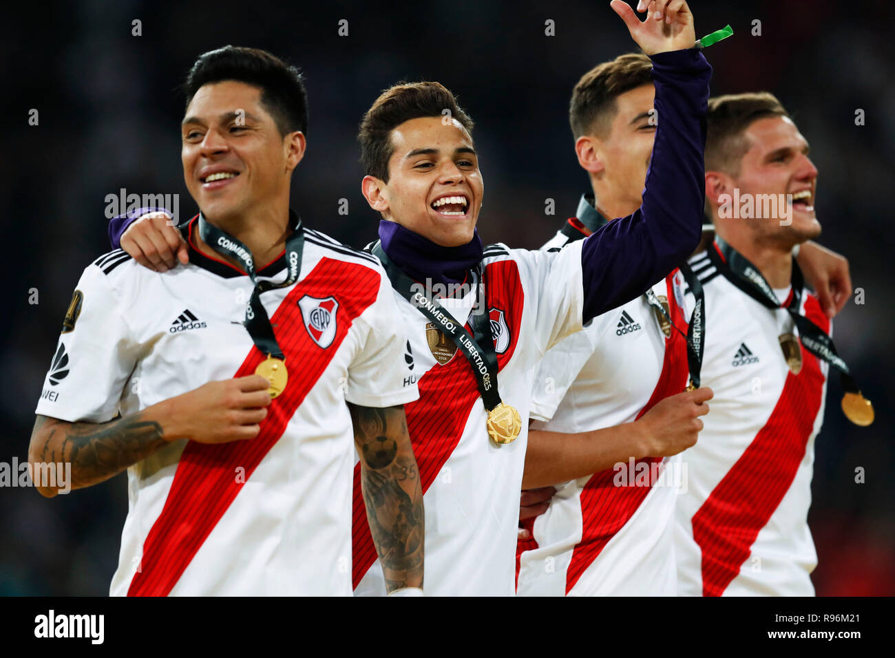 Madrid, Spain. Credit: D. 9th Dec, 2018. River Plate team group (River) Football/Soccer : Copa ...