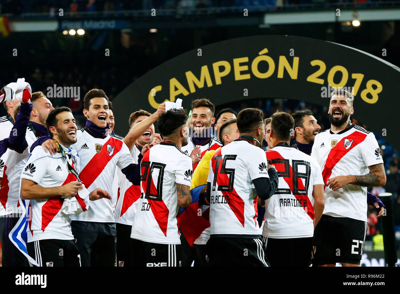 Madrid, Spain. Credit: D. 9th Dec, 2018. River Plate team group (River ...