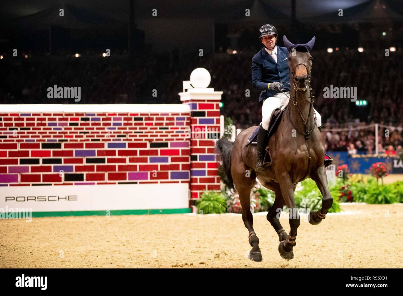 London, UK. 20th December, 2018. Joint winner. Mathieu Billet riding ...