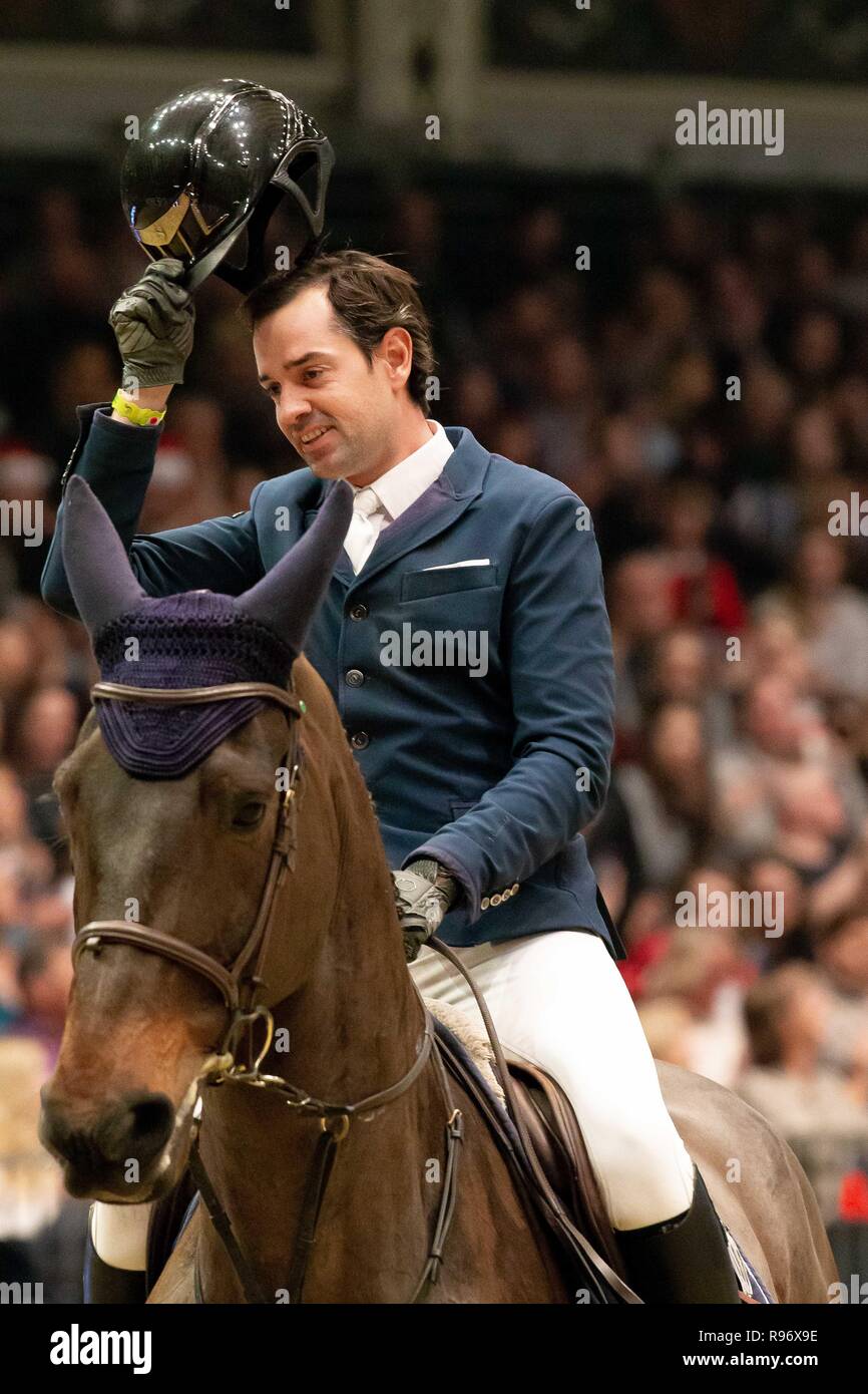 London, UK. 20th December, 2018. Joint winner. Mathieu Billet riding ...