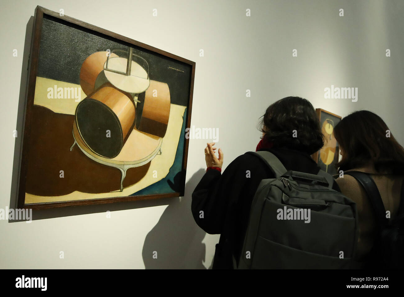 21st Dec, 2018. Marcel Duchamp in Seoul Visitors look at an artwork by ...