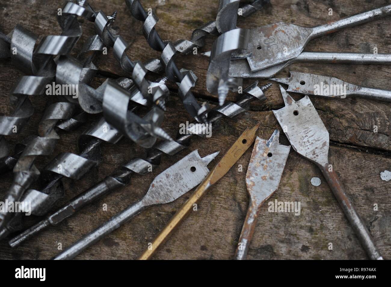 Traditional Carpentry tools Stock Photo - Alamy