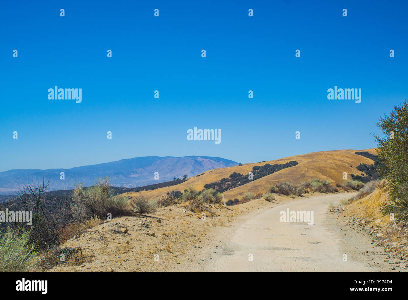 Rough road on the edge of a mountain in the National Forest of southern ...