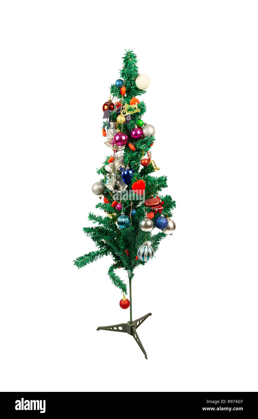 Beautiful christmas tree isolated on a white background - Image Stock ...
