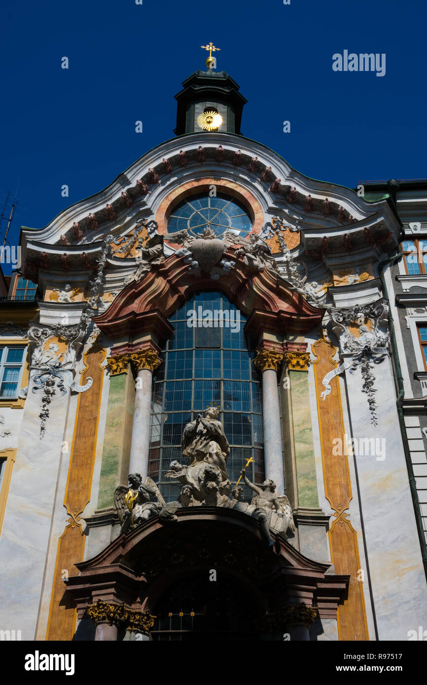 Munich, Germany. August 21, 2018. Asamkirche (Asam Church) is a Baroque ...