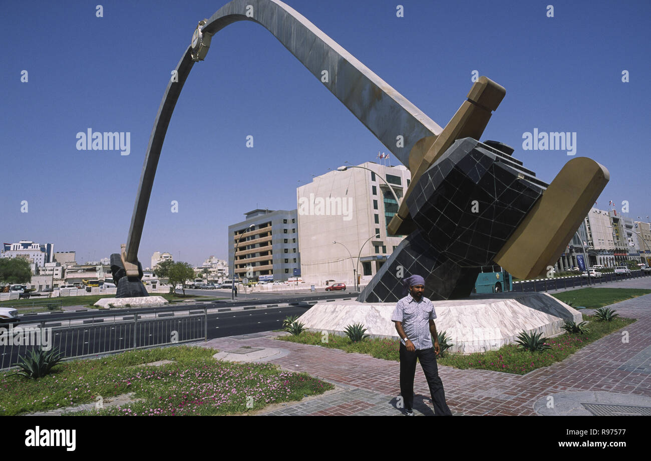 13.09.2010, Doha, Qatar - A view of the Sword Gate Monument in the ...