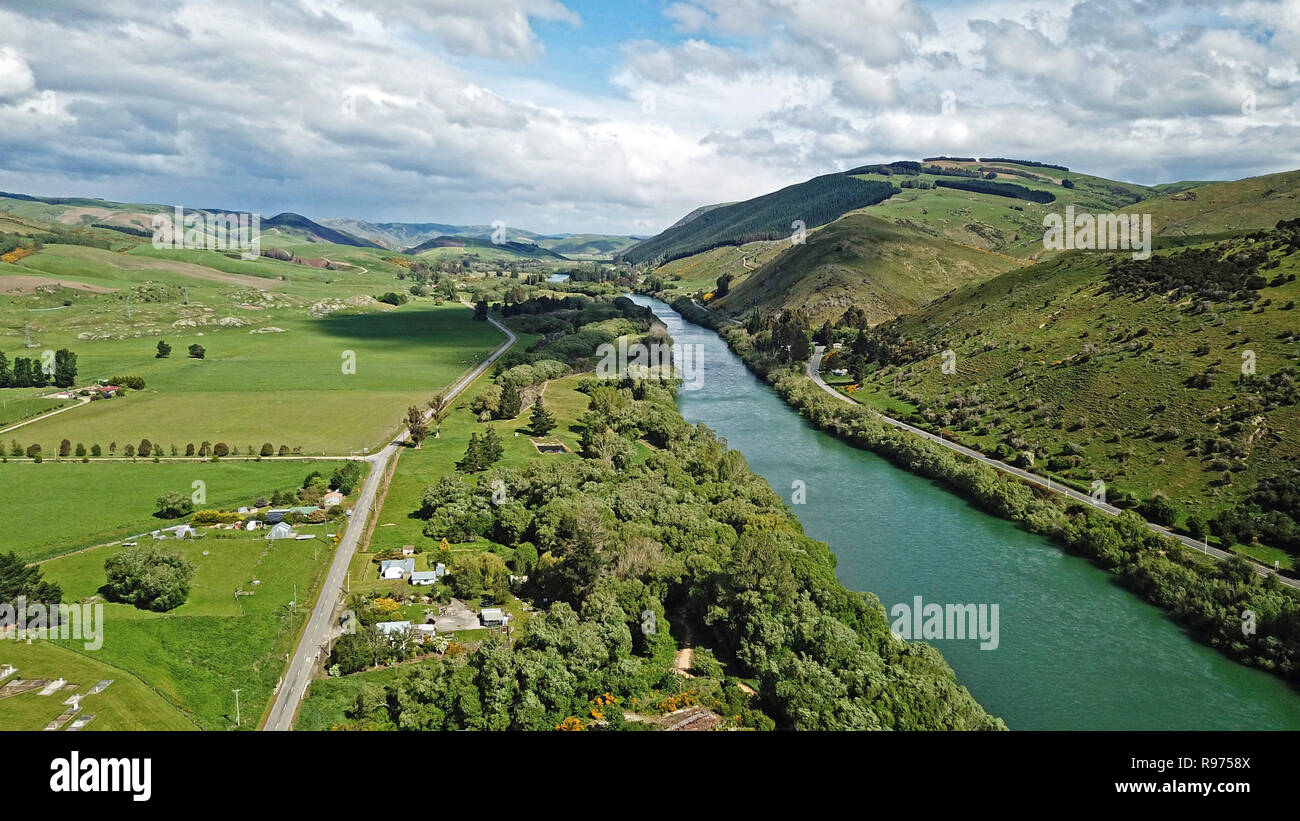 Aerial view of Millers Flat Stock Photo - Alamy