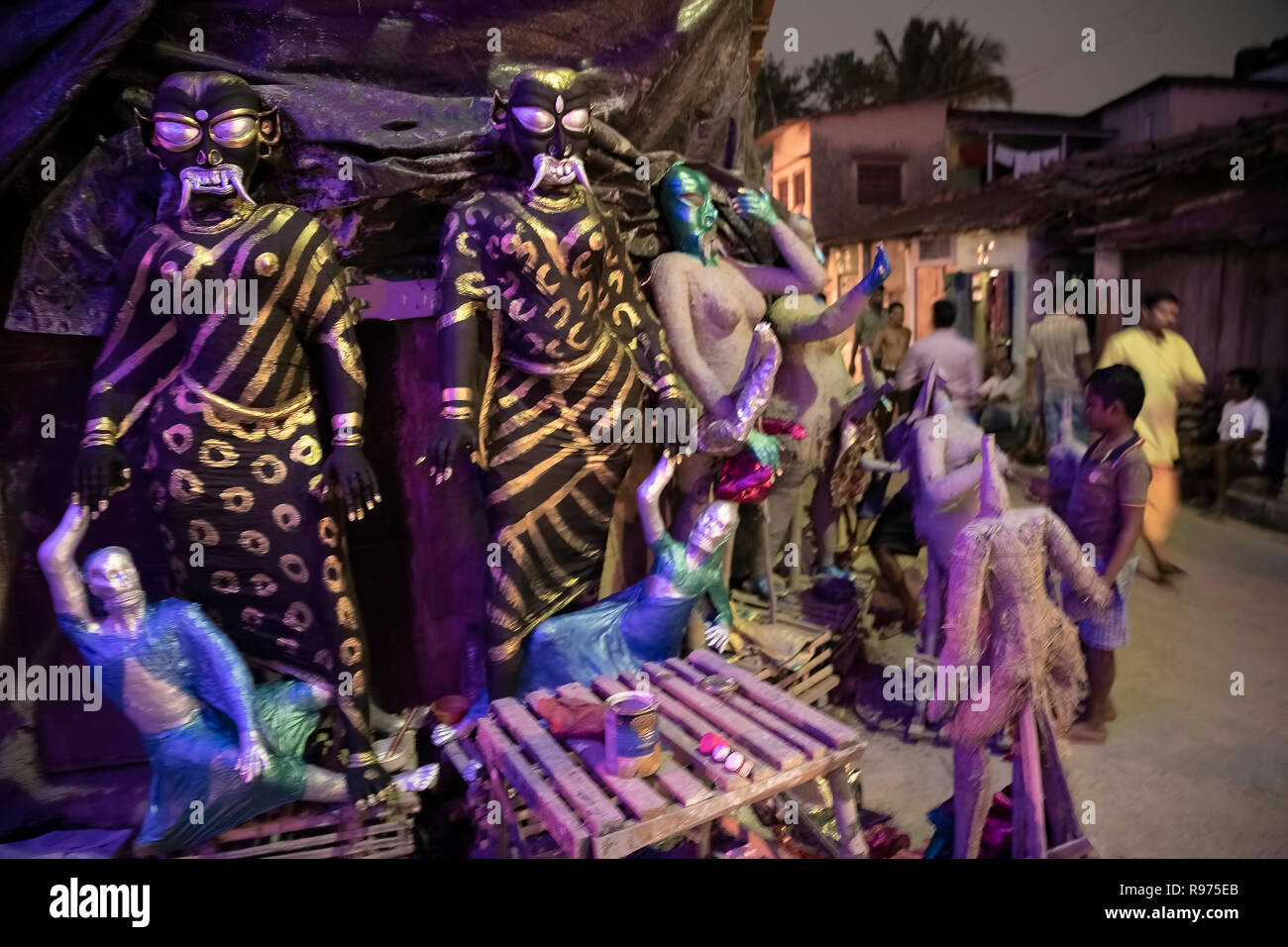 Halloween female devils,looking ,at outside wold,to control,miscreants ...