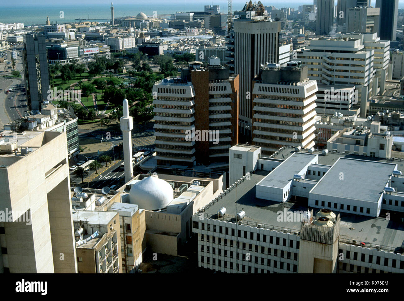 Central Kuwait city south east view 1991 Stock Photo - Alamy