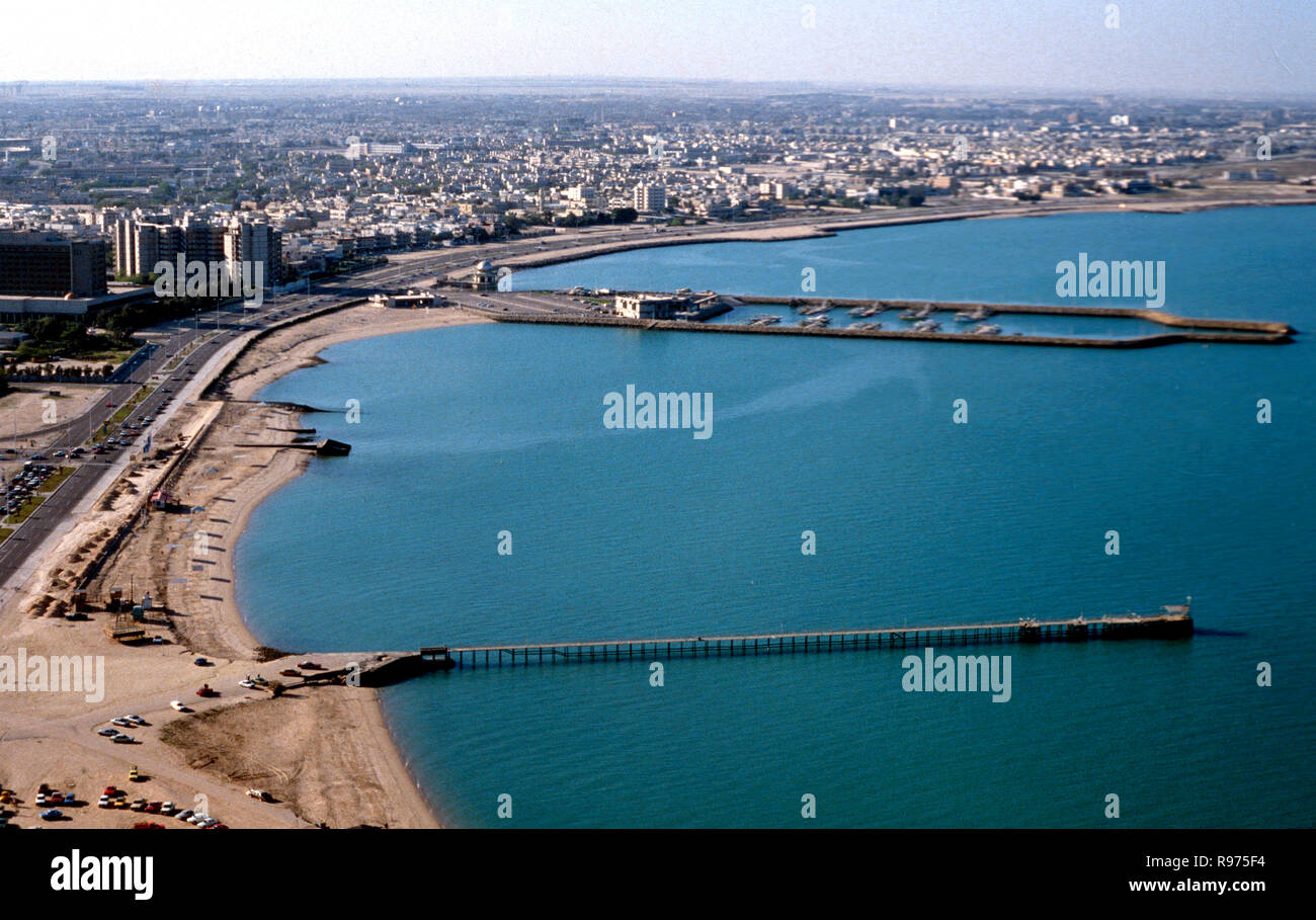 View of the seafront in Kuwait City in 1976 Stock Photo - Alamy