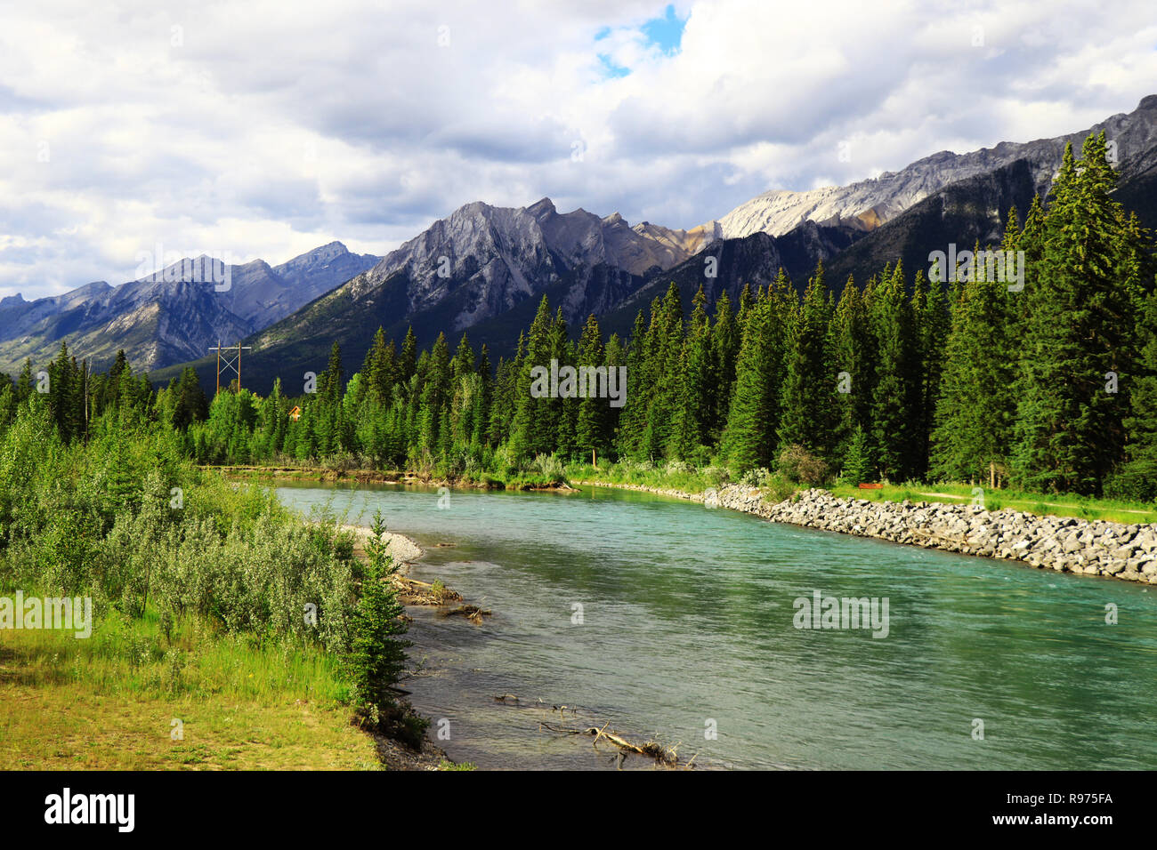 Bow River Bridge Banff Alberta High Resolution Stock Photography and ...