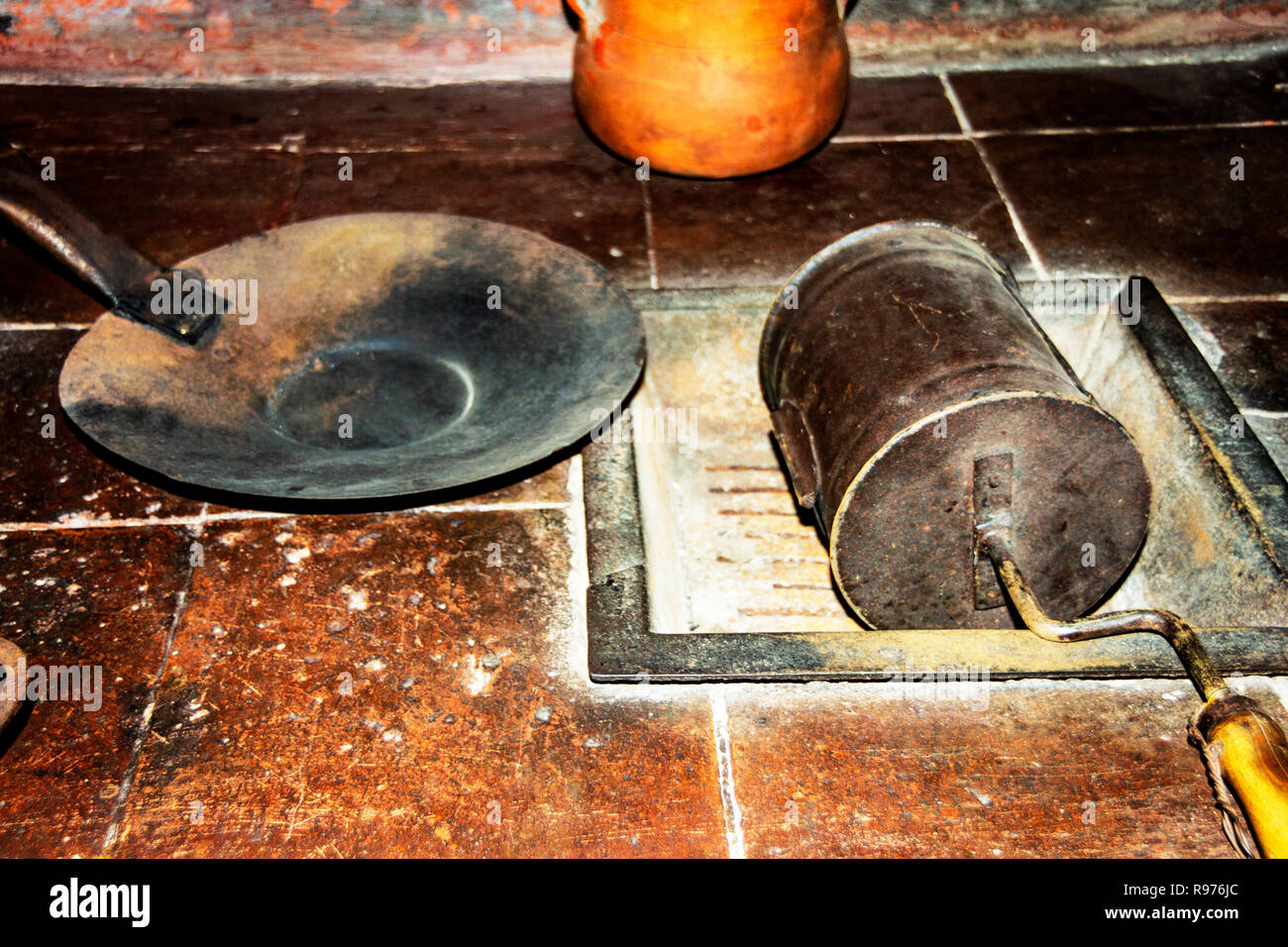 Vintage style kitchen Props for food photography. Selective focus Stock ...