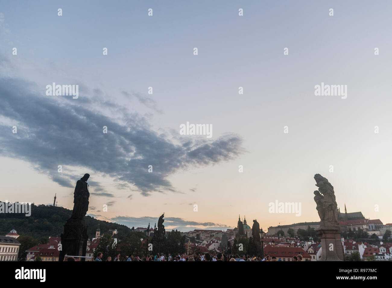 Crowd on the bridge hi-res stock photography and images - Alamy