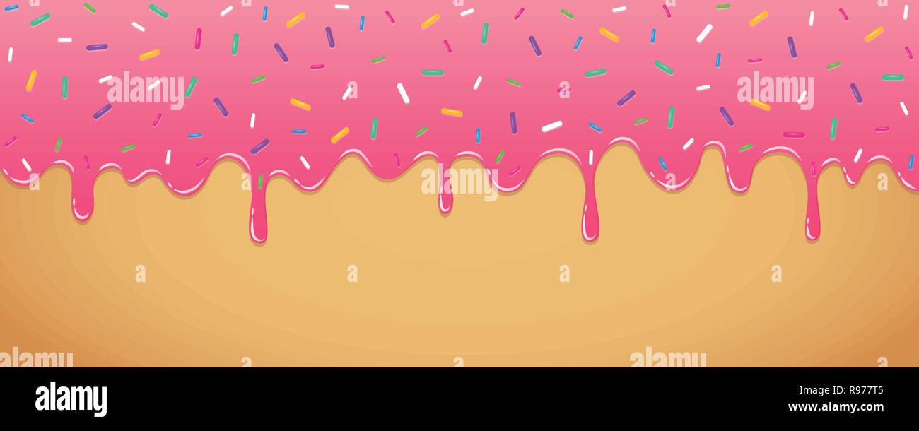 Donut pink icing vector illustration Stock Vector Images - Alamy