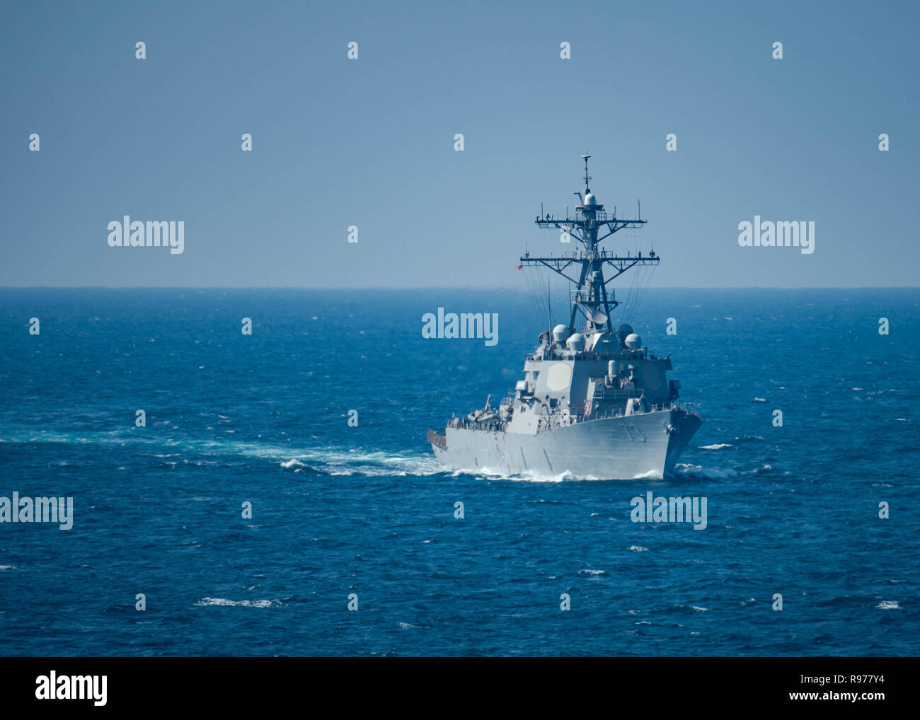 181214-N-EY021-1001 ARABIAN SEA (Dec. 14, 2018) The Arleigh Burke-class ...